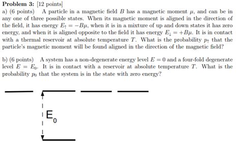 Solved Problem 3 12 Points A 6 Points A Particle In A Chegg Com