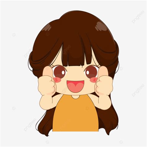 Cute Girl Thumbs Up Vector Cute Girl Thumbs Up Thumbsup Png And