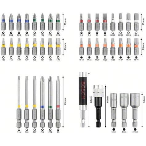 Kit de Bits e Soquetes Bosch para Parafusar 43 Peças Pires Martins