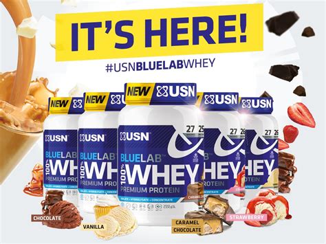 USN Blue Lab 100% Whey Premium Protein Shake Powder, 2kg, Chocolate ...