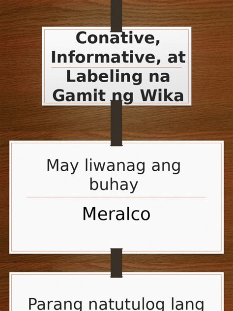 Conative Informative At Labeling Na Gamit Pdf