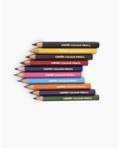 Buy Camlin Colour Pencils Assorted Pack Of 10 Shades Half Size Online