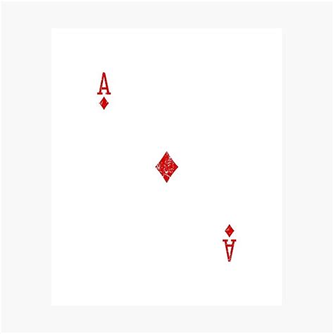 Ace Of Diamonds Playing Card Photographic Print By Vladocar Redbubble