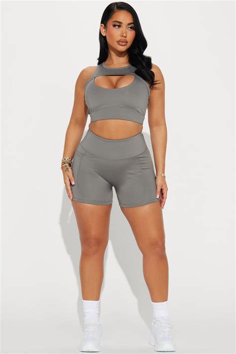 Success Elevate Sports Bra Charcoal Fashion Nova
