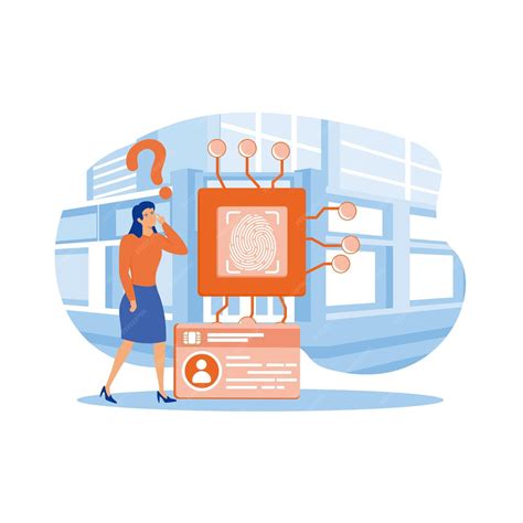 Premium Vector Personal Id And Biometric Access Control Flat Vector Modern Illustration