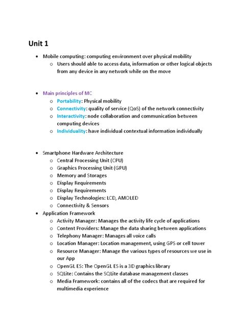 Mobile Programming Note Pdf