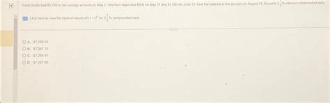 solved click here to view the table of values of 1 i n ﻿for