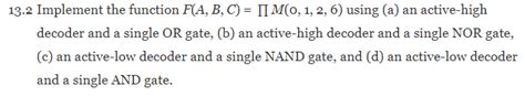Solved 132 Implement The Function Fa B C M0 1 2