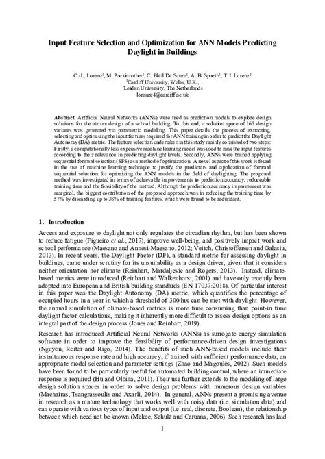 Pdf Input Feature Selection And Optimization For Ann Models