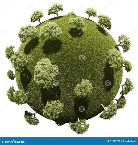 Miniature Planet Earth With Trees Fauna Concept For Earth Day Ai