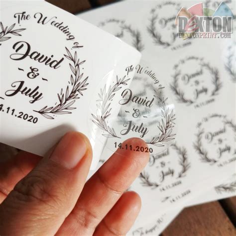 Jual 1 PACK Sticker Transparan Bening Stiker Bulat Label Souvenir