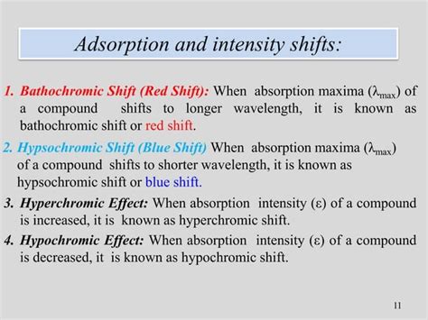 Uv Spectroscopy Electronic Transitions Law Of Uv Deviations Of Uv