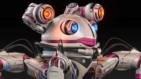 3d Sci Fi Quadruped Robot Rigged Turbosquid 2359151