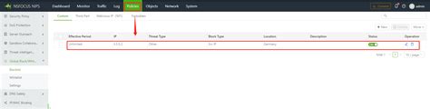Nips Blocklist Implementation And Whitelist Priority Nsfocus Inc A