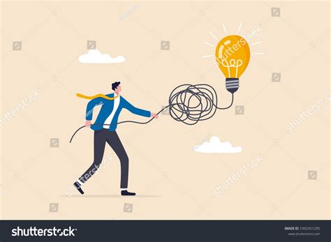 Simplify Complex Business Idea Untangle Solve Stock Vector Royalty
