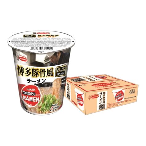 Acecook Ippin Instant Ramen Cup Hakata Tonkotsu Flavour 74g 12 Cups