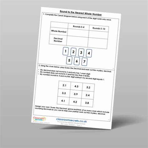 Year 5 Rounding Decimals To The Nearest Whole Number Reasoning And ...