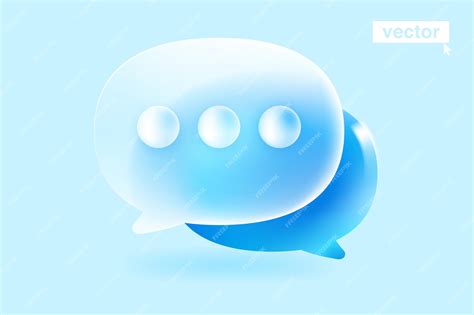 Premium Vector Speech Bubble Icon In Glassmorphism Style 3d Chat Icon Made Of Matte Glass And