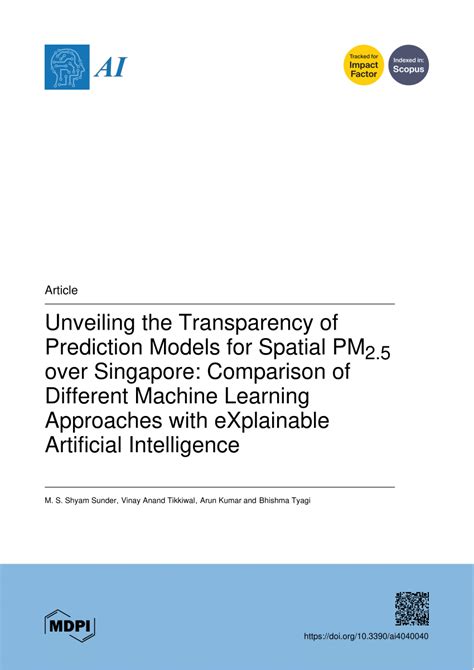 pdf unveiling the transparency of prediction models for spatial pm2 5