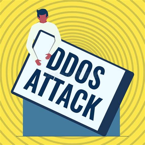 Text Caption Presenting Ddos Attack Concept Meaning Disturbed Access To The Normal Server