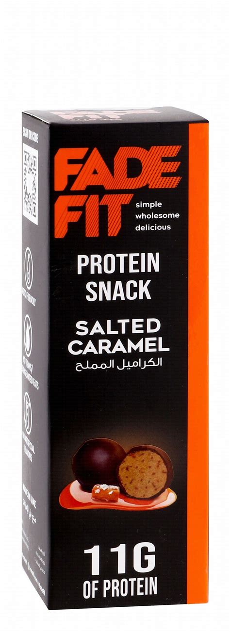 Buy Fade Fit Salted Caramel Protein Ball Snack 60g Online In Kuwait