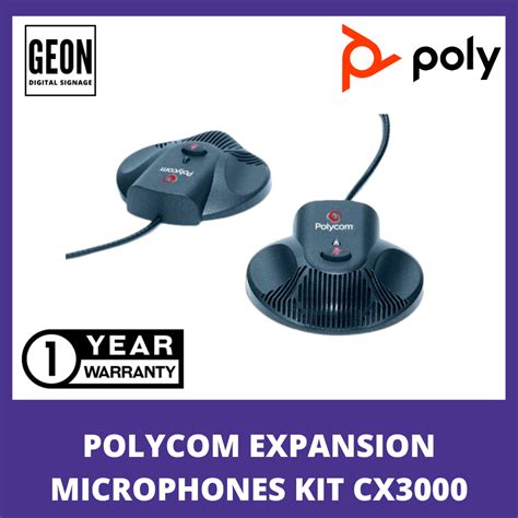 Polycom Expansion Microphone Kit For Cx3000 And Soundstation Duo Microphones Geon Asia