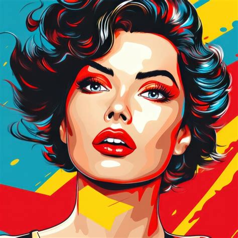 Premium Photo Photo Od Beautifil Woman With Red Lips On Vivid
