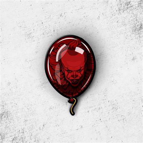 Pennywise Penny Wise Dancing Clown Red Balloon PIN Horror Etsy