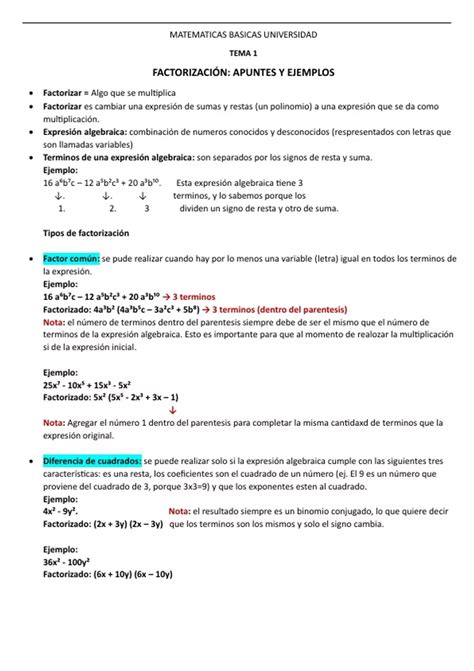 Tipos de factorización Factorización Stuvia US