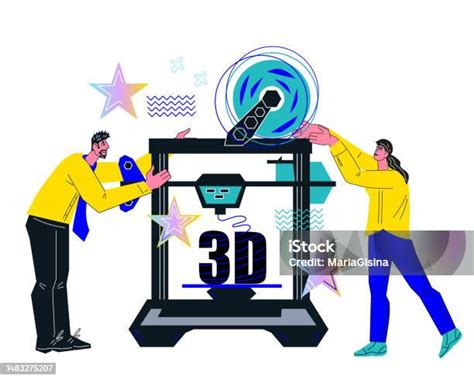 3d 프린팅 또는 적층 제조 기술 및 서비스 배너 평면 벡터 분리 3차원 형태에 대한 스톡 벡터 아트 및 기타 이미지 3차원