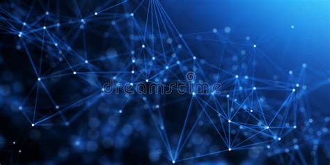 Abstract Plexus Blue Geometry Background Digital Technology Network Connection Concept Stock