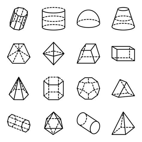 Pack Of D Mathematical Shapes Icon Vector Art At Vecteezy