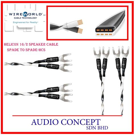 Wireworld Helicon 16 Occ Copper Hcs Spadebanana Balanced Speaker