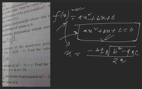 Of The Polynomial 6 X22 K 1 Fin Frac 1 2 Alpha Beta Zeroes Of