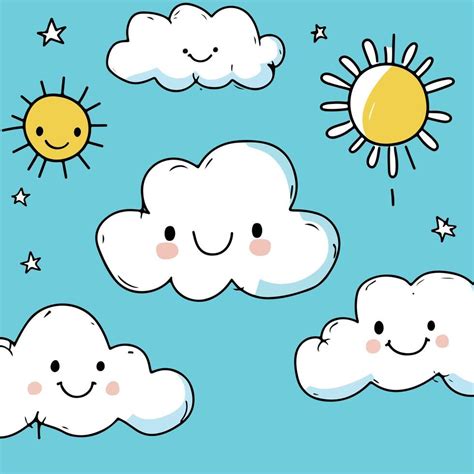 Cheerful Sky Scene 57134835 Vector Art At Vecteezy