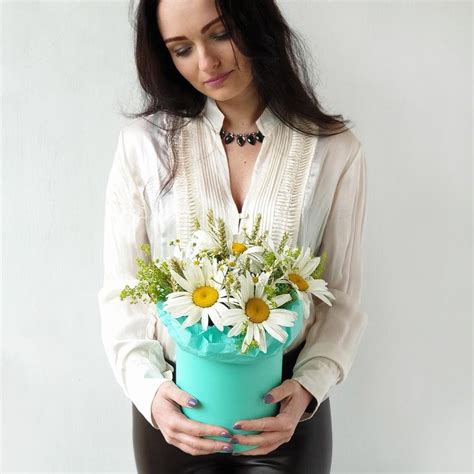 Шляпная коробка с ромашками и пшеницей Ромашковое утро Flora Talisman