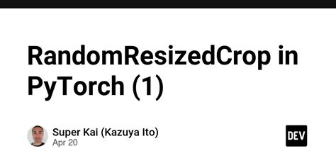 Randomresizedcrop In Pytorch 1 Dev Community