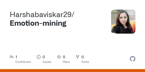 GitHub Harshabaviskar29 Emotion Mining