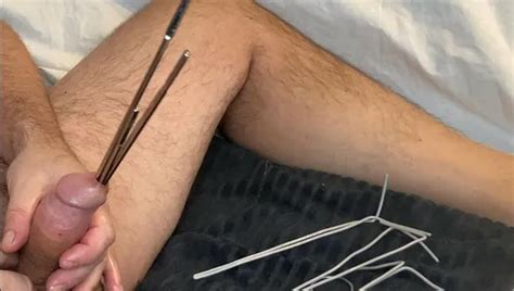 Multiple Objects In Cock Extreme Urethral Sounding Cum Hard Oiled