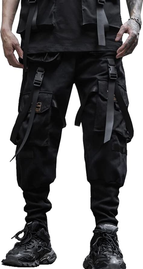 Ambcol Mens Jogger Pants Techwear Hip Hop Harem Pants Streetwear Track