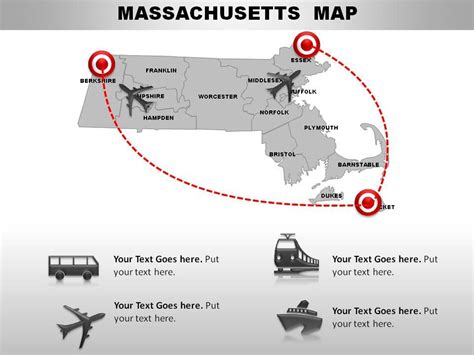 Usa Massachusetts State Powerpoint Maps Powerpoint Slide Template