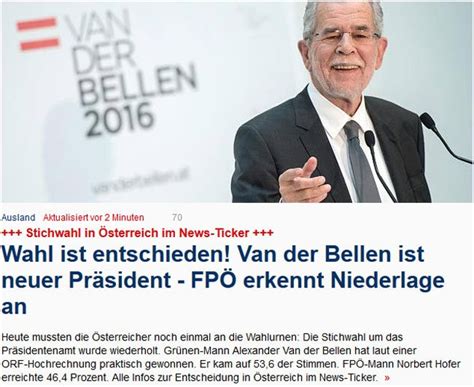Internationale Reaktionen Auf Van Der Bellens Wahlsieg BP Wahl 2022