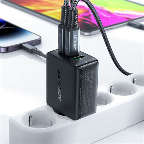 Fast Charge Wall Charger A41 Pd65w Gan 2xusb C Usb A Eu