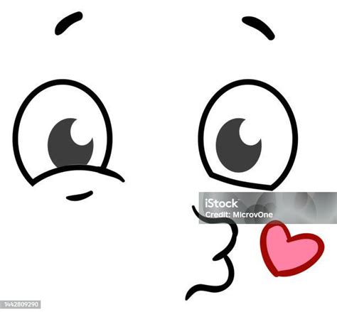 Cartoon Faces With Different Expressions Vector Set向量圖形及更多卡哇伊圖片 Istock