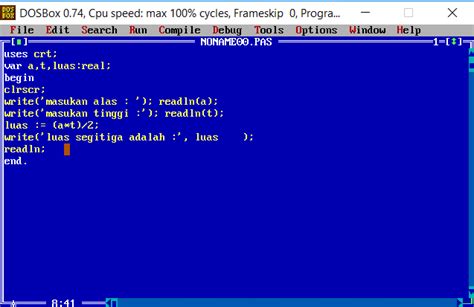 Fauzan Daffa M Menghitung Luas Segitiga Dengan Pascal