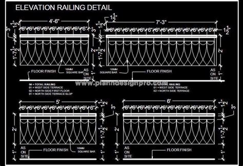 Modern Railing CAD Block Free Download For Architects