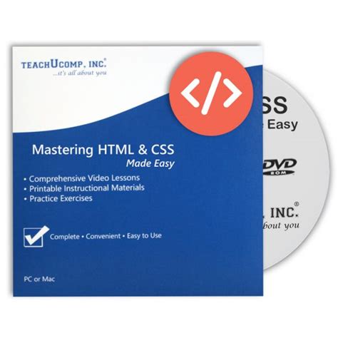 Mastering Html5 And Css3 Made Easy Dvd Rom Teachucomp Inc