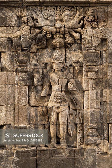 Relief At The Buddhist Candi Sewu Temple Part Of The Th Century Hindu Temple Compound Candi