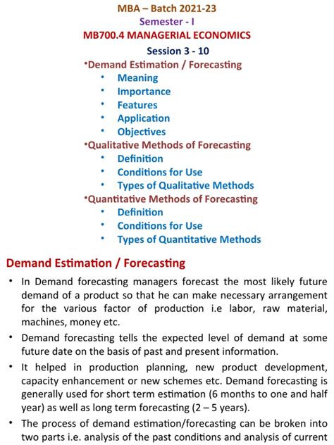 Session 4 11 Demand Forecasting Pdf Forecasting Errors And