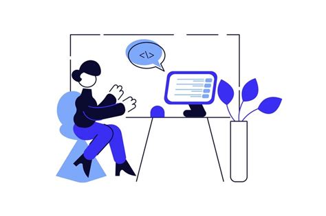 Premium Vector Programming Minimalistic Concept With People Scene In